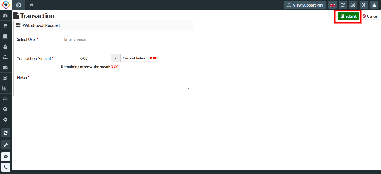 Withdrawal Request | Learn Sellacious